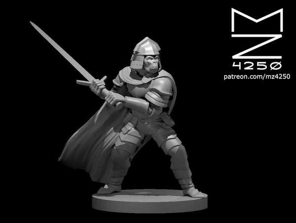Dungeons & Dragons Ape Folk Great Weapon Fighter Miniature – Borishotch ...