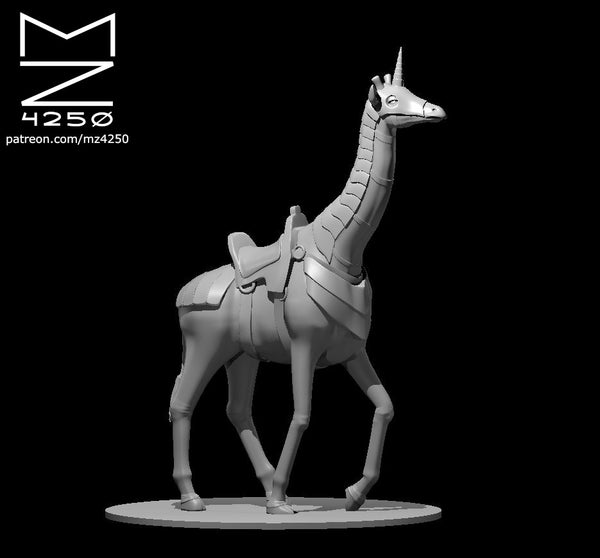 Dungeons & Dragons Armored Giraffe Miniature – Borishotch Industries