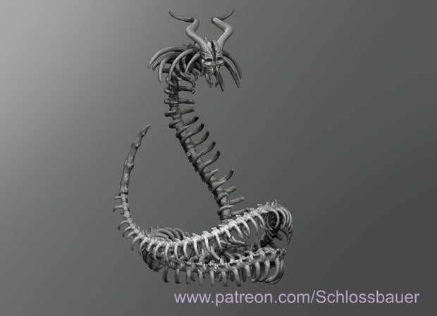 Dungeons & Dragons Bone Naga Miniature – Borishotch Industries
