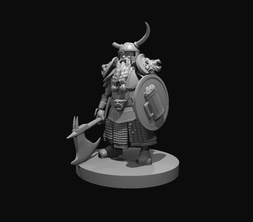 Dungeons & Dragons Bruenor Battlehammer Miniature – Borishotch Industries
