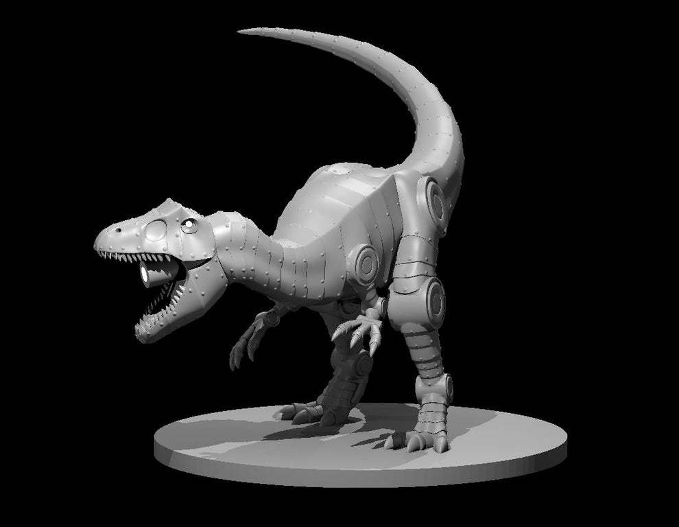 Dungeons & Dragons Clockwork Allosaurus Miniature – Borishotch Industries