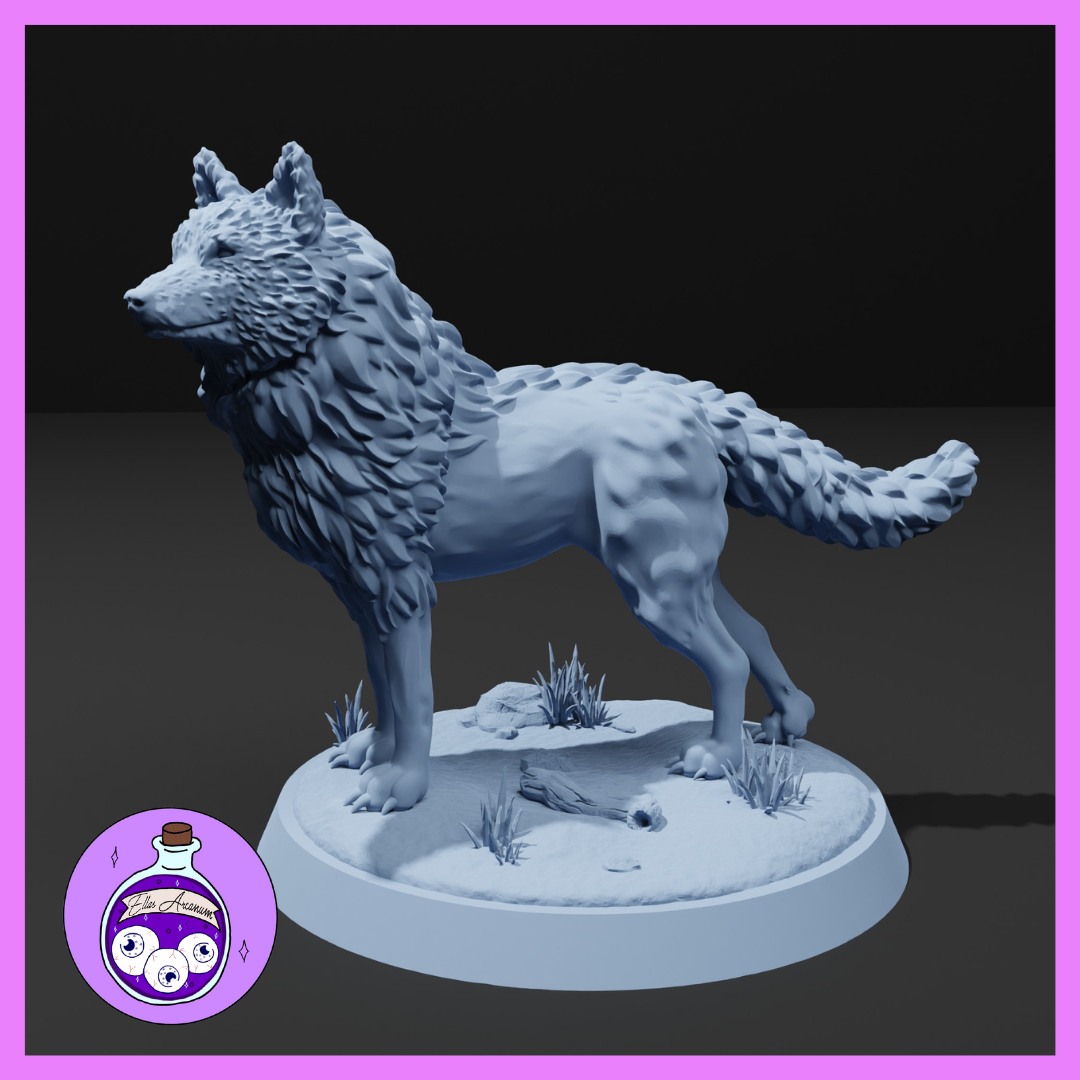 Dungeons & Dragons Dire Wolf Miniature – Borishotch Industries