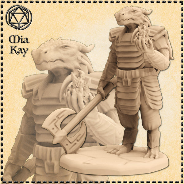 Dungeons & Dragons Dragonborn Eldritch Knight Miniature – Borishotch ...