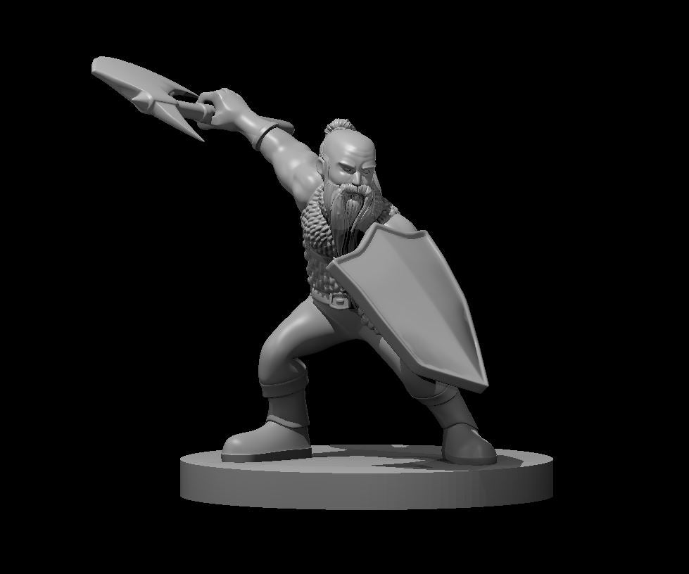 Dungeons & Dragons Dwarf Fighter Miniature – Borishotch Industries