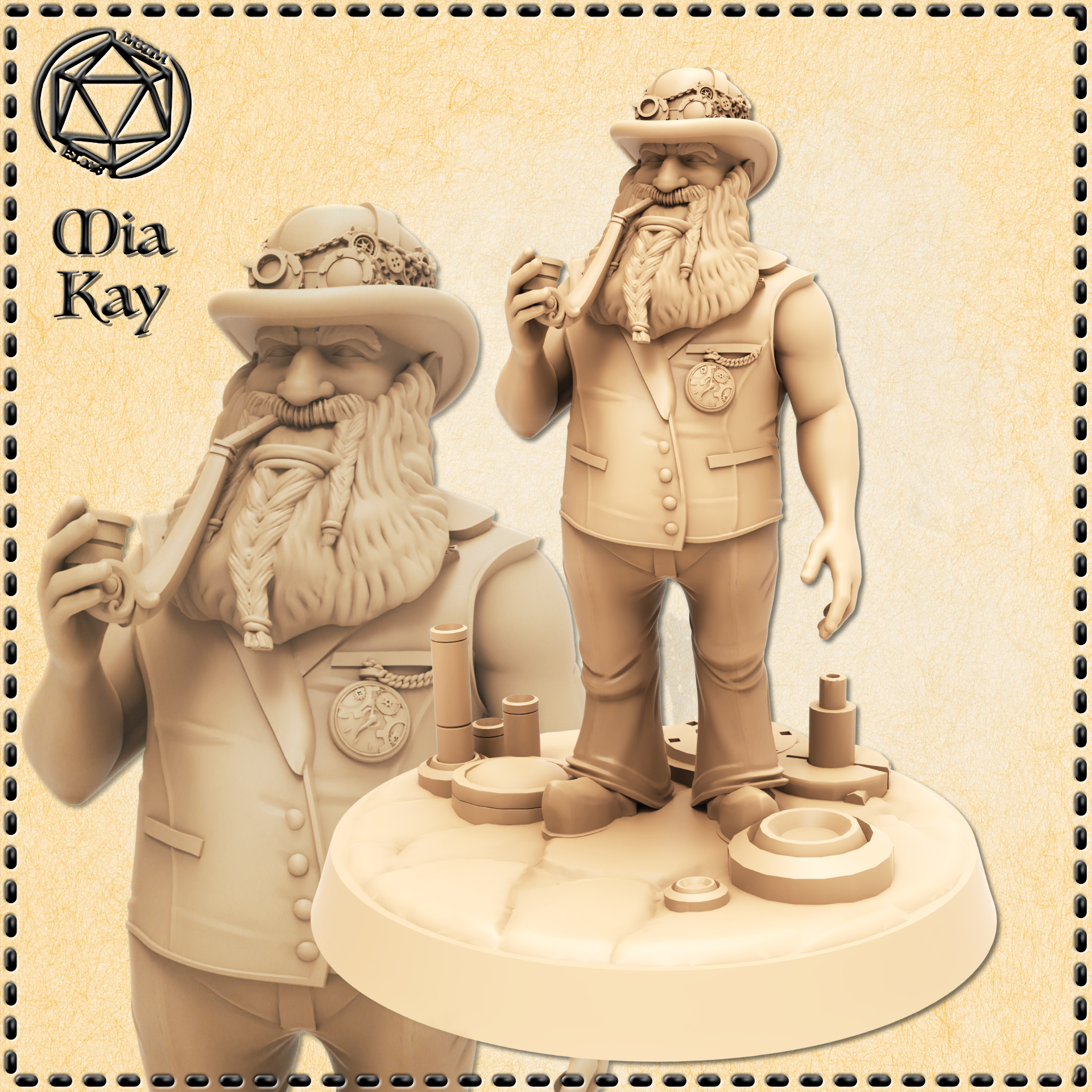 Dungeons & Dragons Dwarf Rogue Miniature – Borishotch Industries