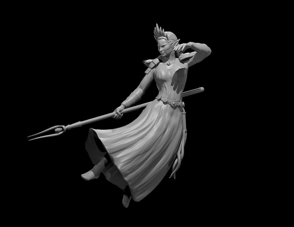 Dungeons & Dragons Elf Female Sorcerer Floating Miniature – Borishotch ...