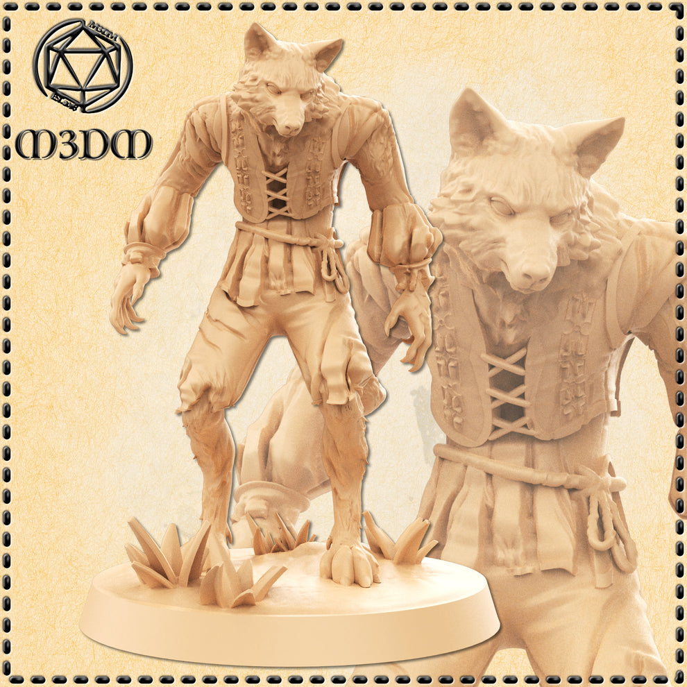 Dungeons & Dragons Farmer Werewolf Miniature – Borishotch Industries