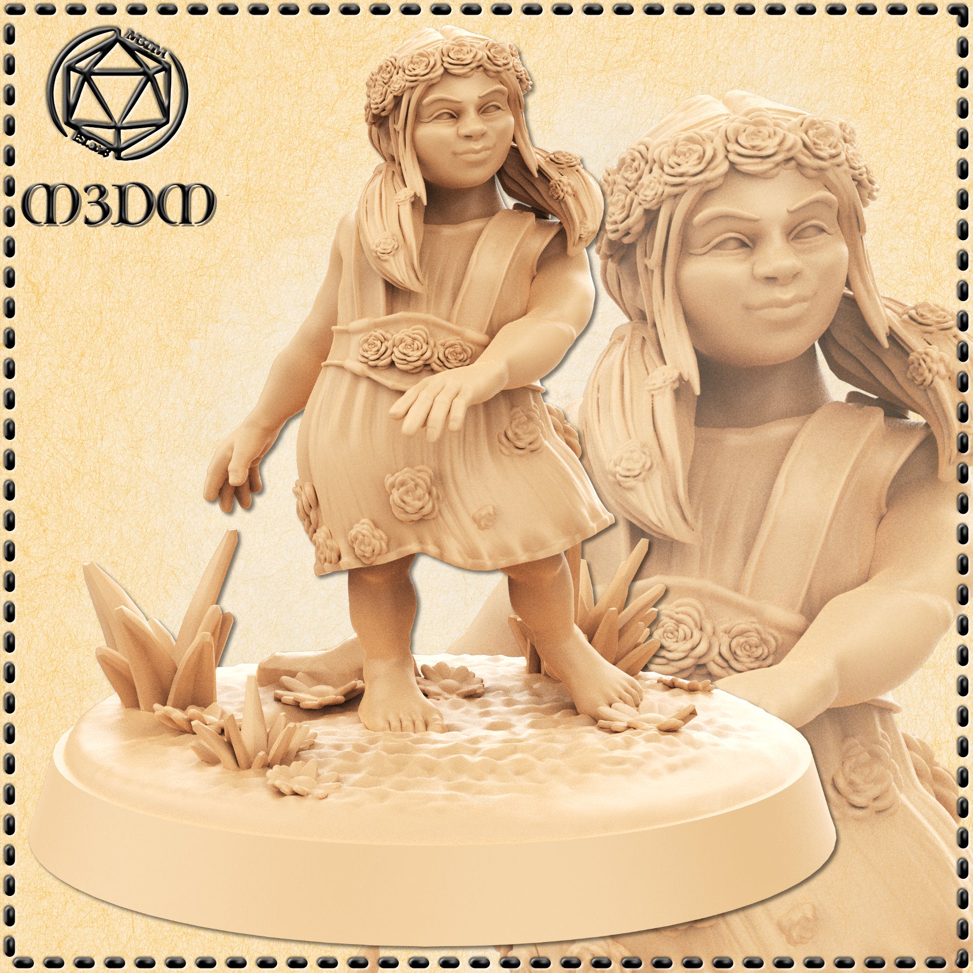 Dungeons & Dragons Female Dwarf Child Miniature – Borishotch Industries