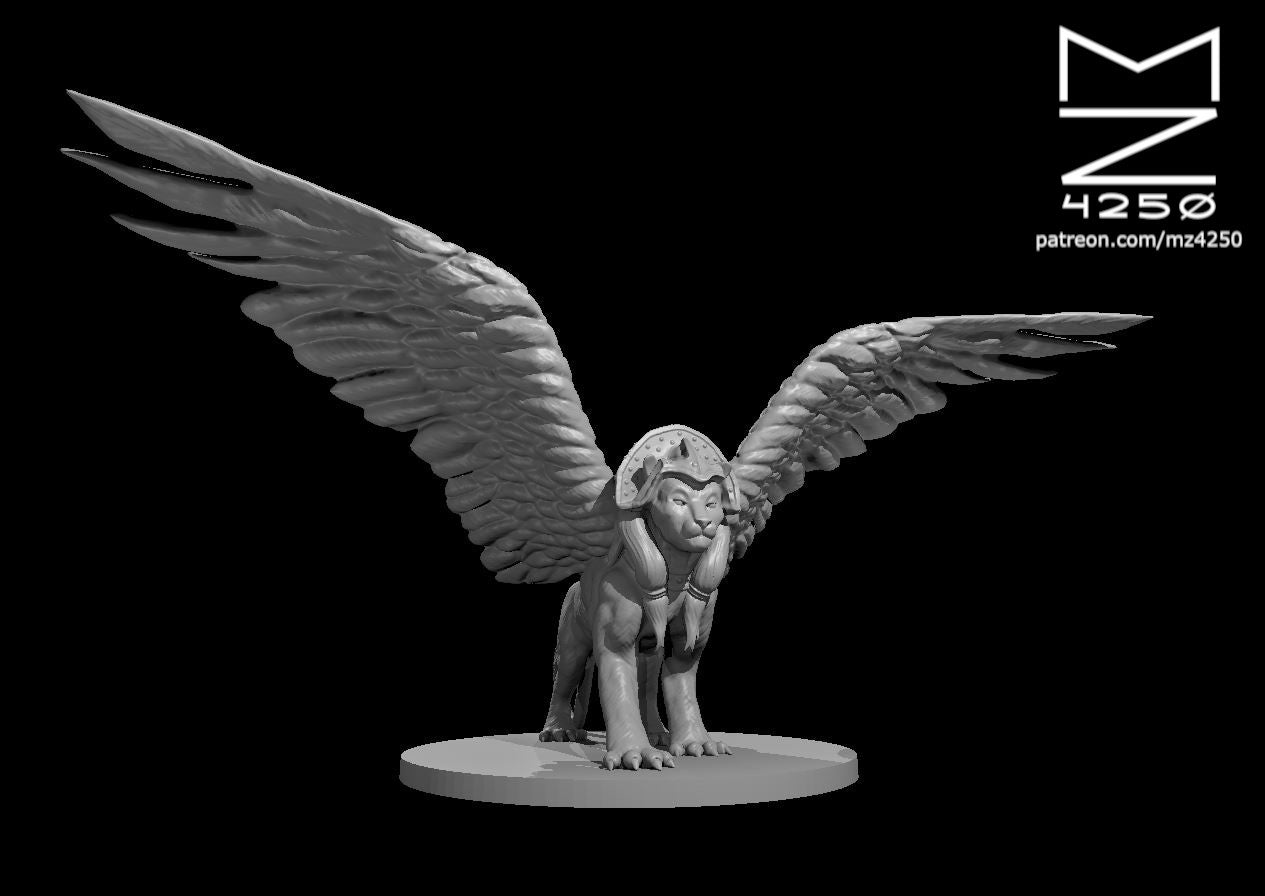Dungeons & Dragons Gynosphinx Miniature – Borishotch Industries