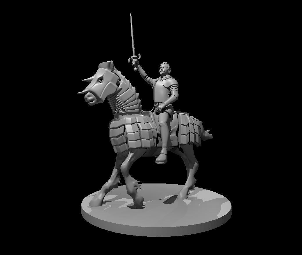Dungeons & Dragons Mounted Noble Miniature – Borishotch Industries