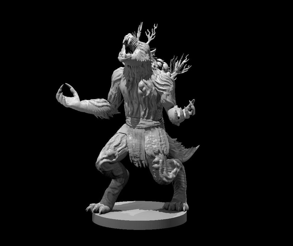 Dungeons & Dragons Plant Werewolf Miniature – Borishotch Industries