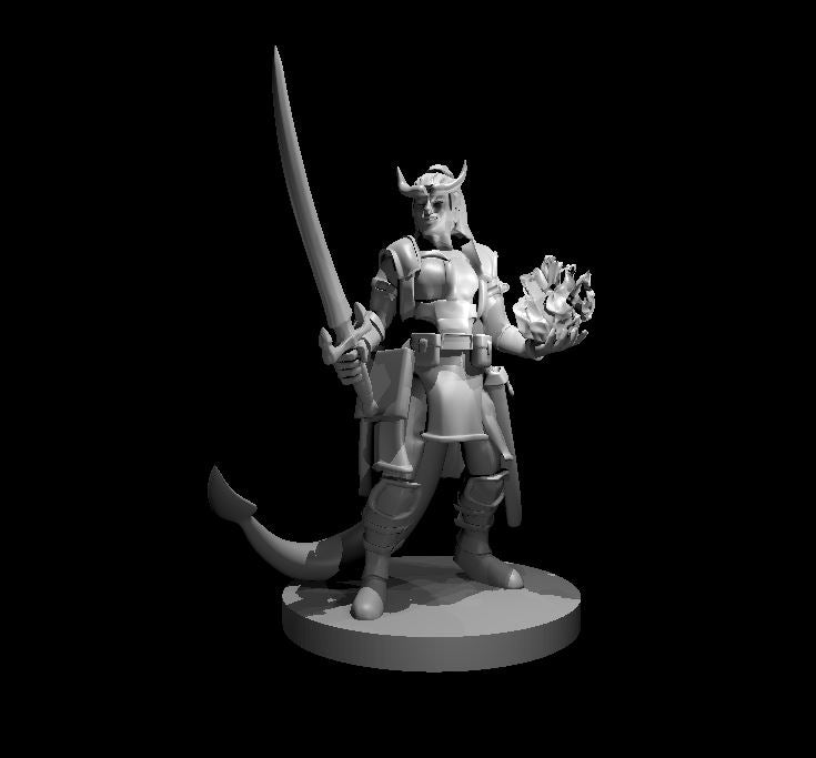 Dungeons & Dragons Tiefling Female Hexblade Miniature – Borishotch ...