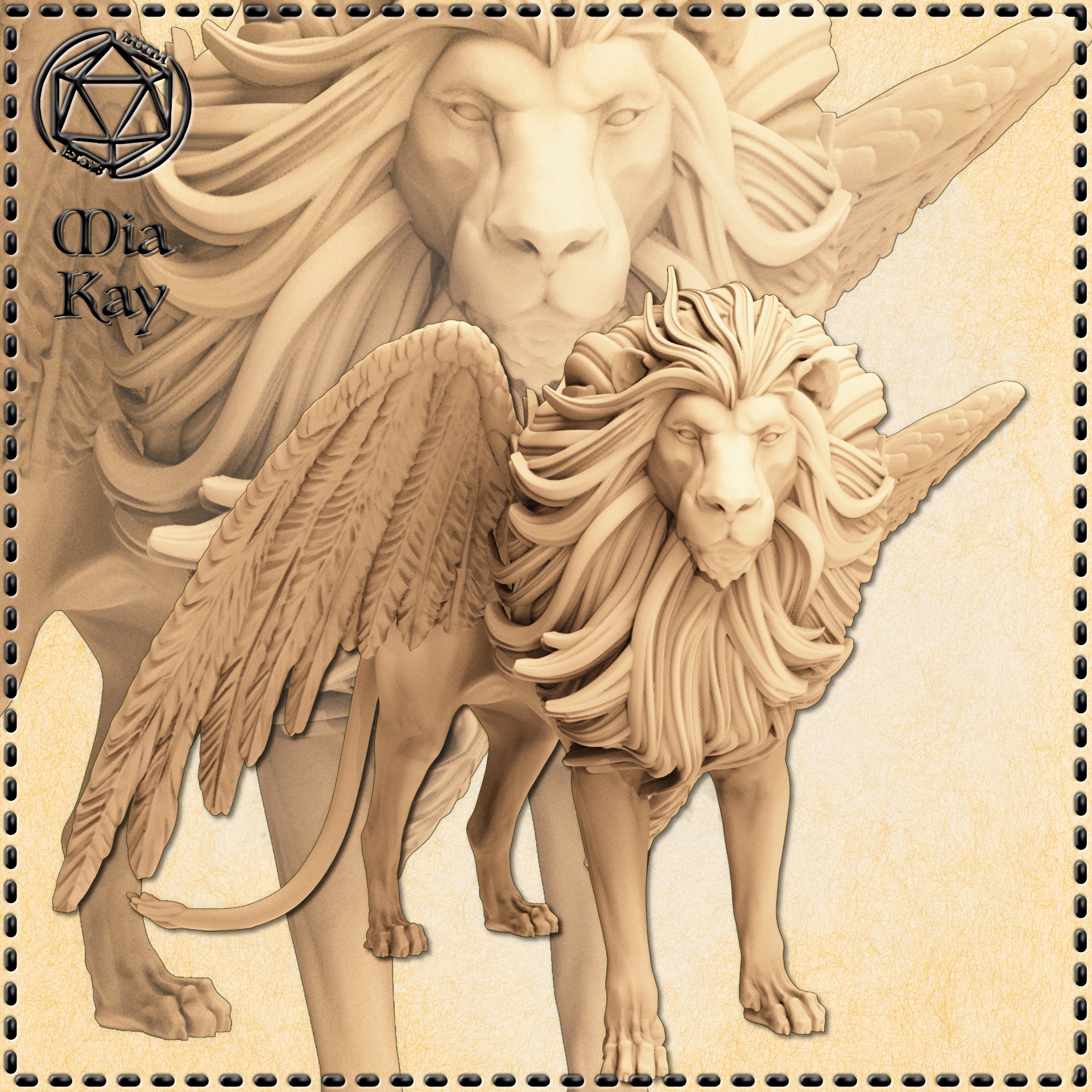 Dungeons & Dragons Winged Lion Miniature – Borishotch Industries
