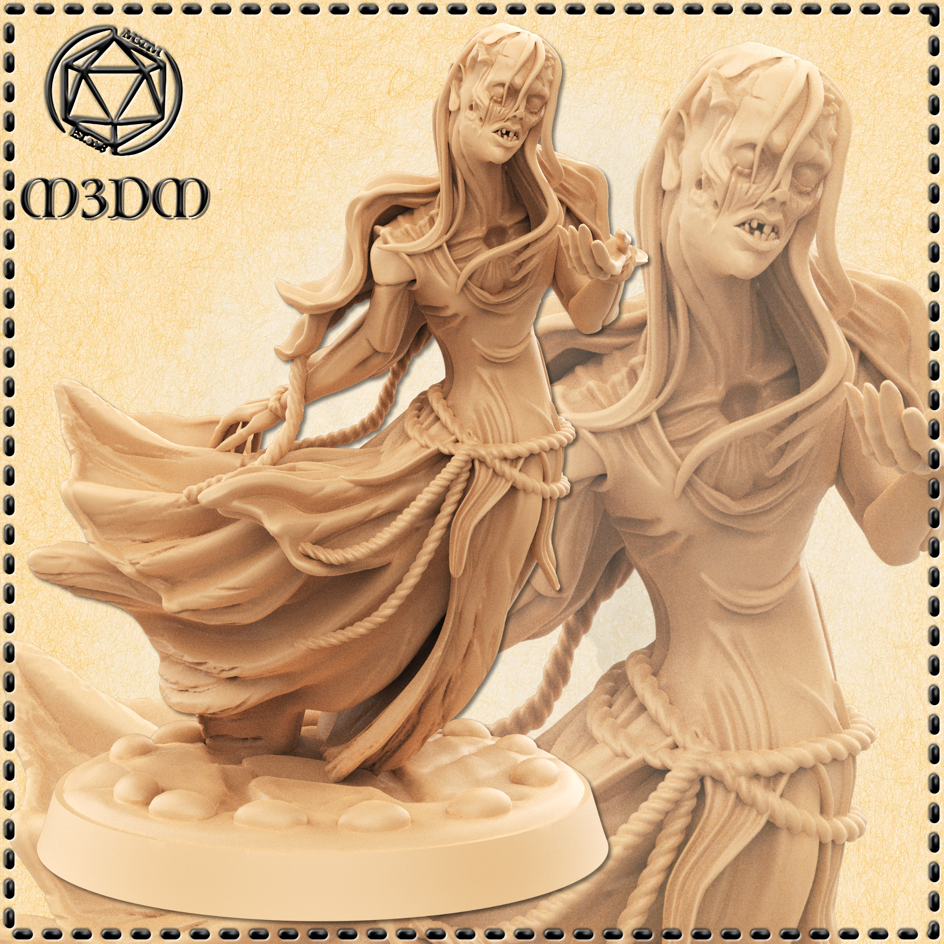 Dungeons & Dragons Necrotic Ghost Miniature – Borishotch Industries
